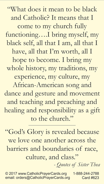 Servant of God Sister Thea Bowman Prayer Card ...